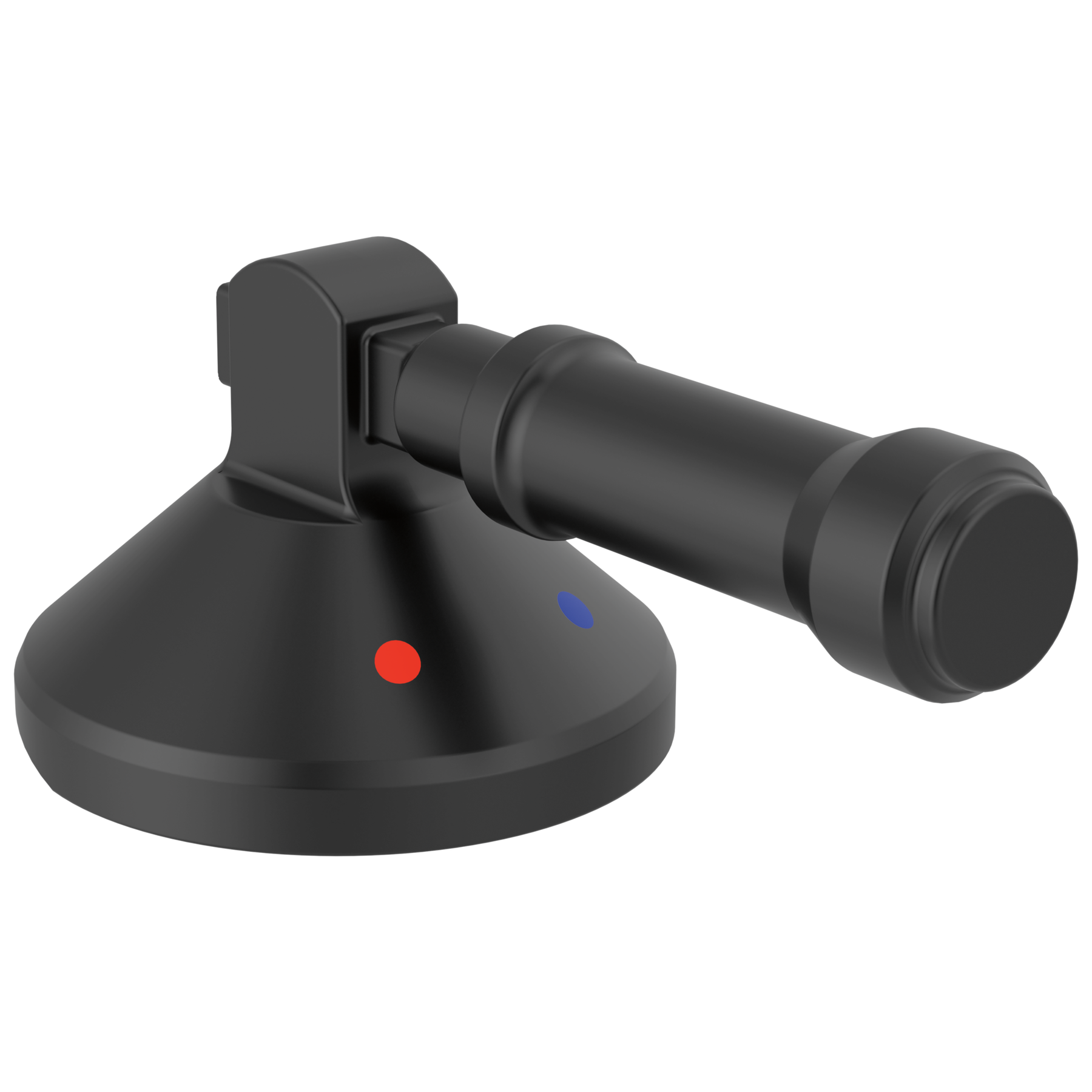 3-Hole Roman Tub w/Hand Shower - Handle Kit-Level in Matte Black H576BL ...