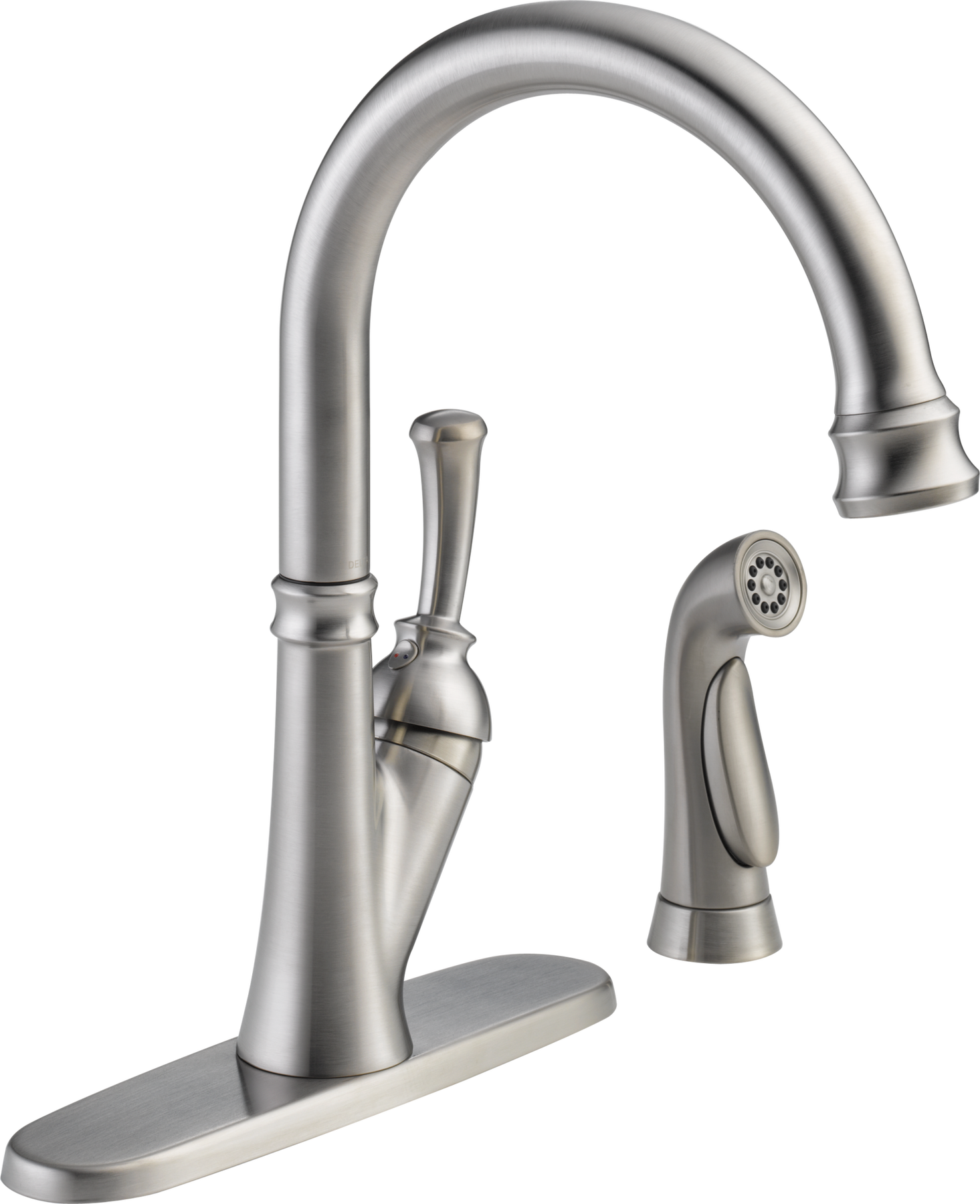Single Handle Kitchen Faucet with Spray in Stainless 11949-SS-DST ...