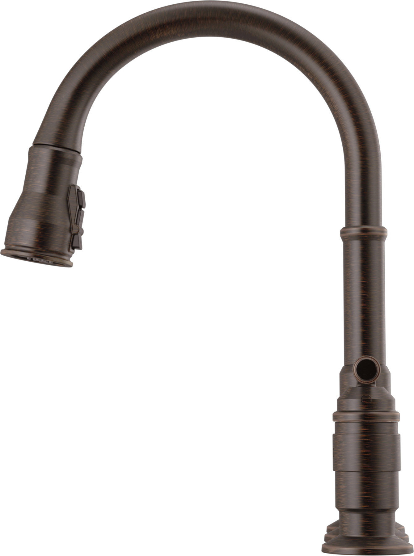 Two Handle Pull-Down Bridge Kitchen Faucet in Venetian Bronze 2390L-RB ...