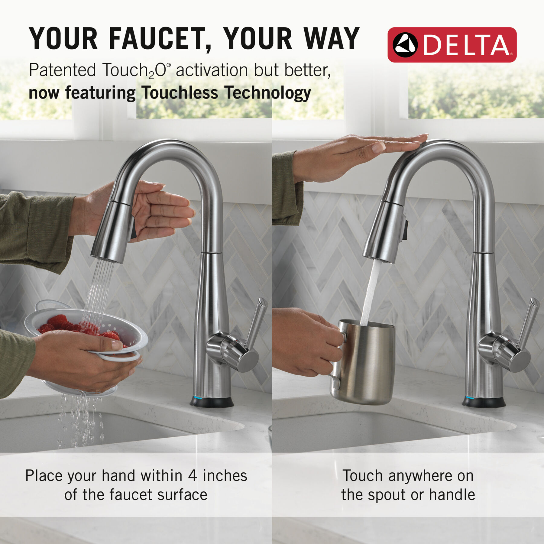 Touch2O® Bar / Prep Faucet with Touchless Technology in Arctic ...