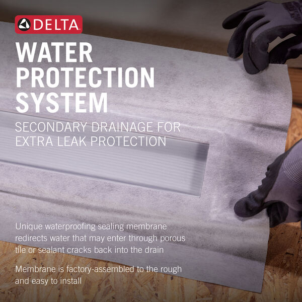 24" Linear Shower Drain Rough DR73240 | Delta Faucet