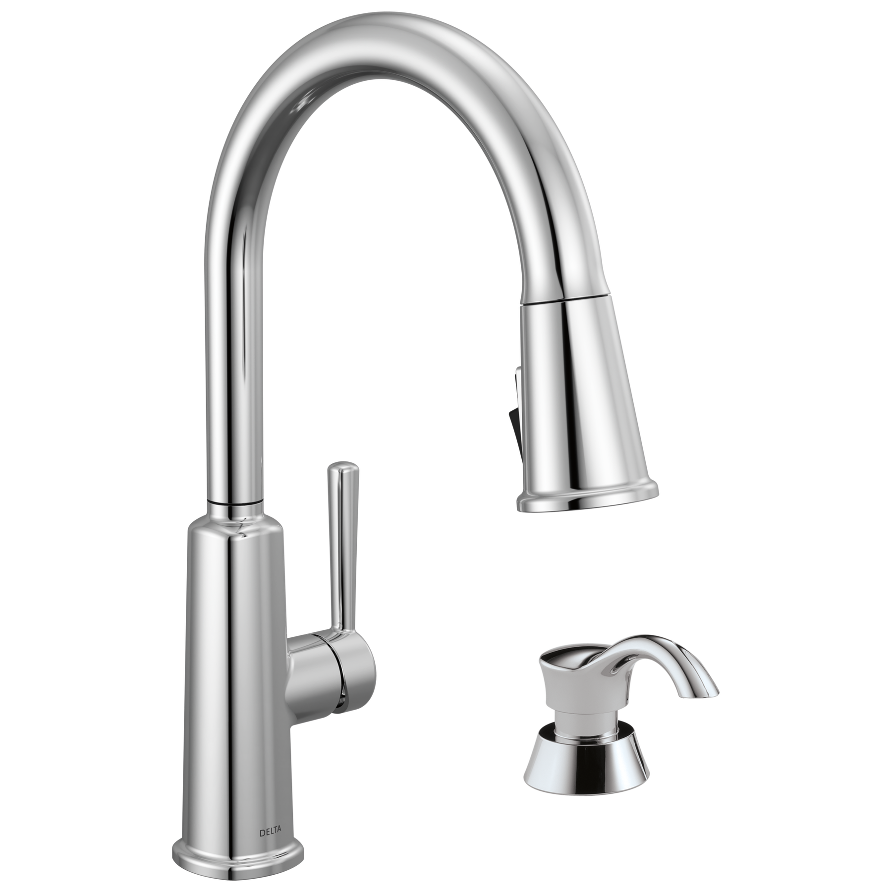 Pull-Down Kitchen 1 Handle with Soap Dispenser Bundle in Chrome FVS2 ...