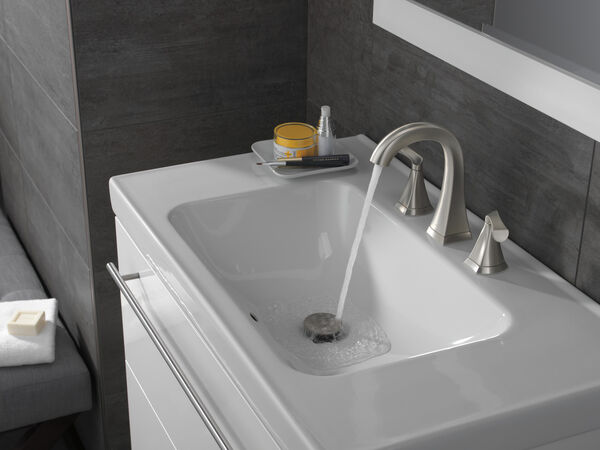 Two Handle Widespread Bathroom Faucet in Spotshield Brushed Nickel ...