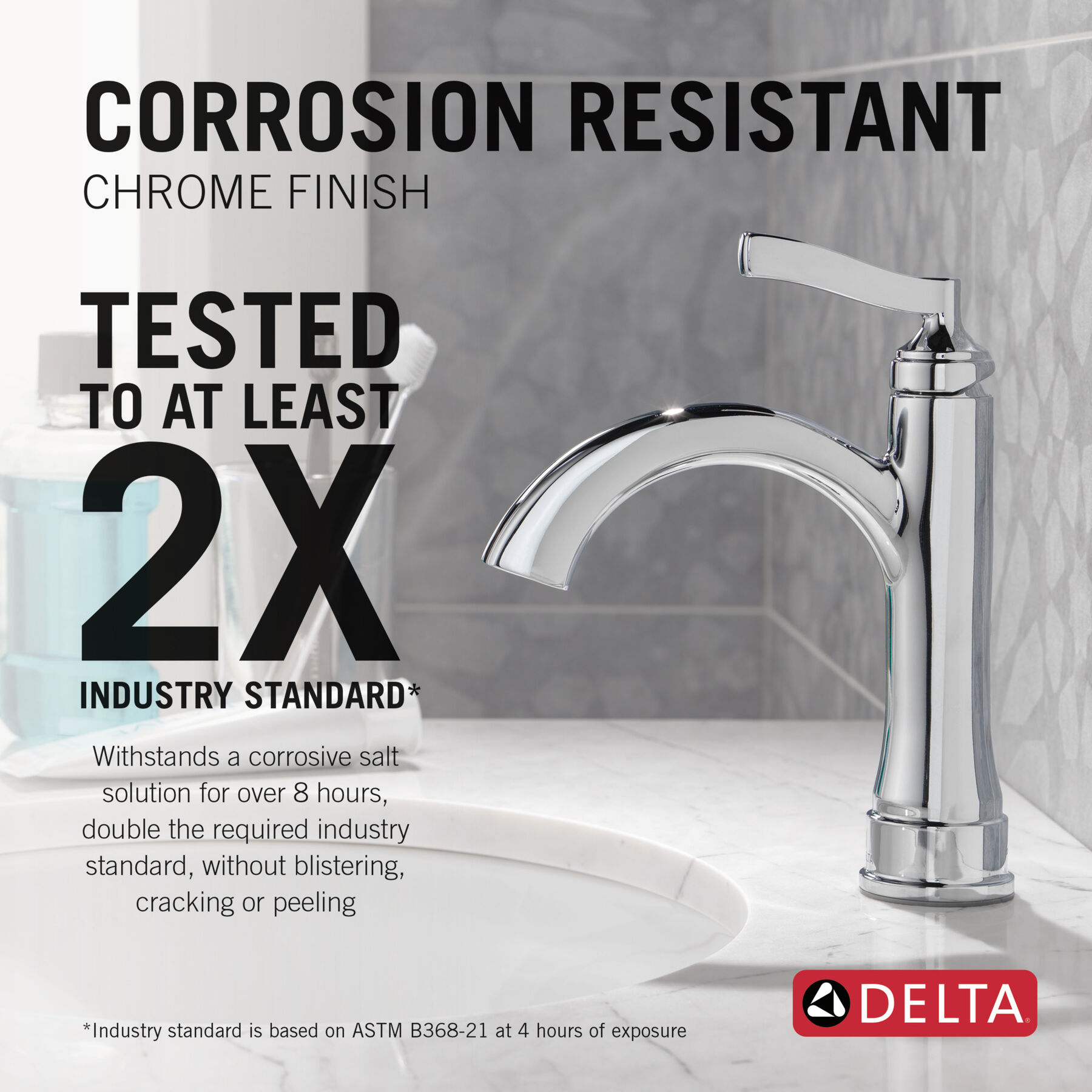 Single Handle Bathroom Faucet in Chrome 15822LF | Delta Faucet