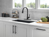 Single Handle Pull-Down Kitchen Faucet in Matte Black 9110-BL-DST ...