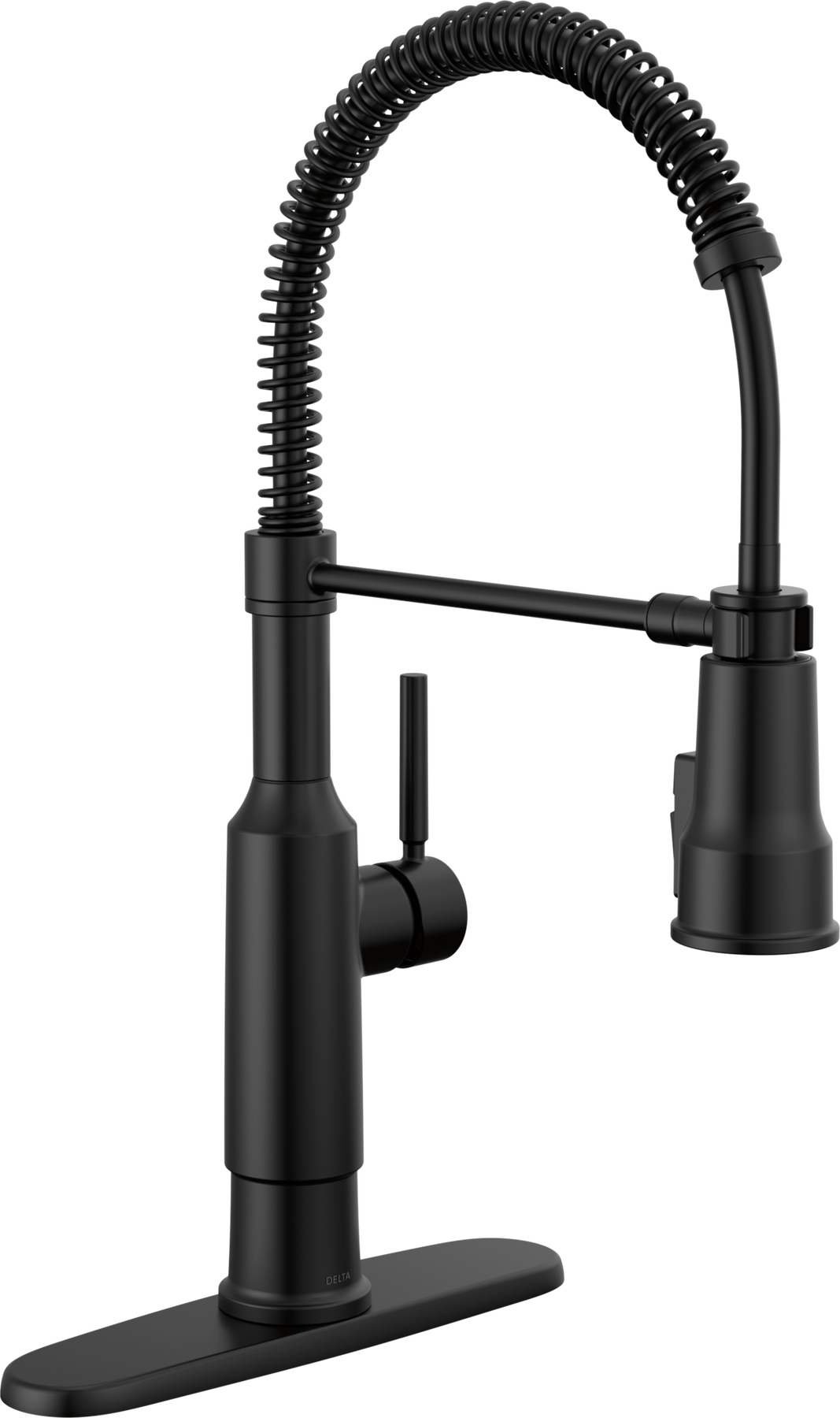 Single-Handle Pull-Down Spring Kitchen Faucet in Matte Black 18804Z-BL ...