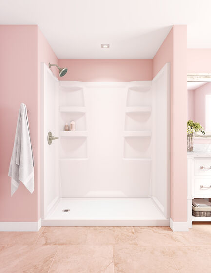 ProCrylic 60 in. x 32 in. Shower Surround in High Gloss White B67513 ...