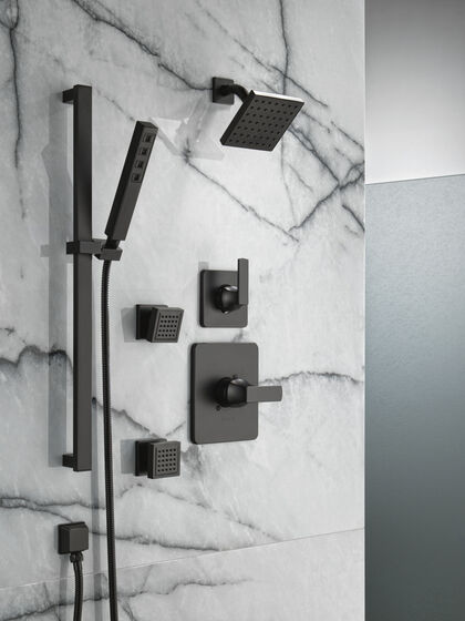 Surface Mount Body Spray in Matte Black 50150-BL | Delta Faucet