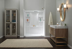 Shower Bases and Walls: One Piece Showers | Delta Faucet