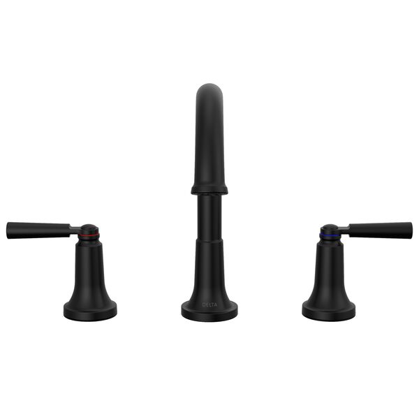 Two Handle Widespread Bathroom Faucet in Matte Black 3535-BLMPU-DST ...