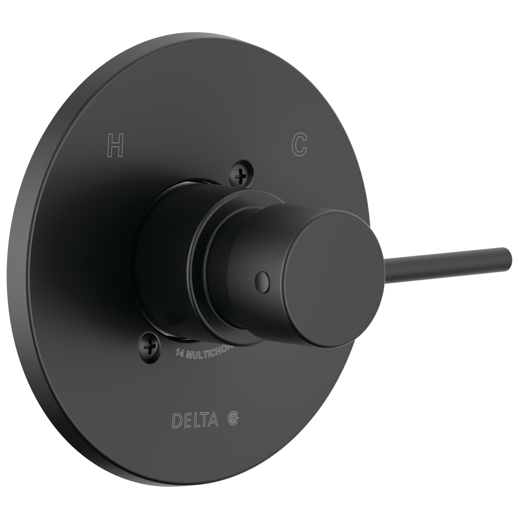 MultiChoice Valve Trim 1L 14S (Recertified) in Matte Black T14059-BL-PP ...