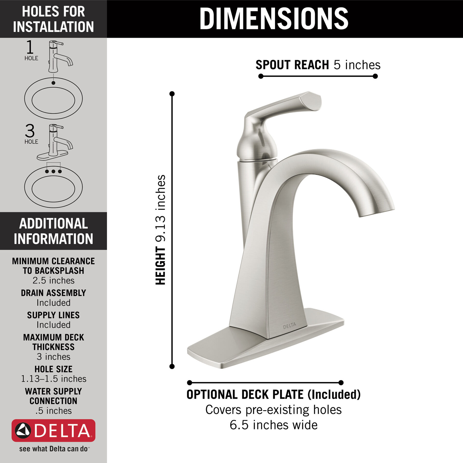 Single Handle Centerset Faucet in Spotshield Brushed Nickel 15899LF-SP ...