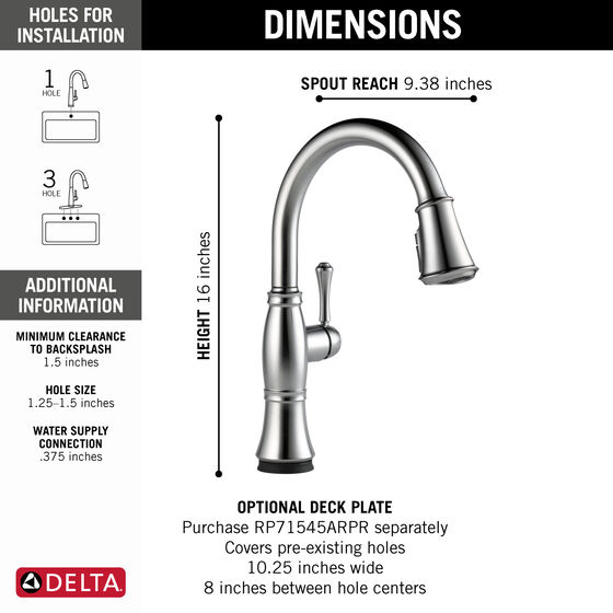 Single Handle Pull-Down Kitchen Faucet with Touch2O® Technology and ...