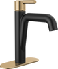 Single Handle Bathroom Faucet in Matte Black / Champagne Bronze 15849LF ...