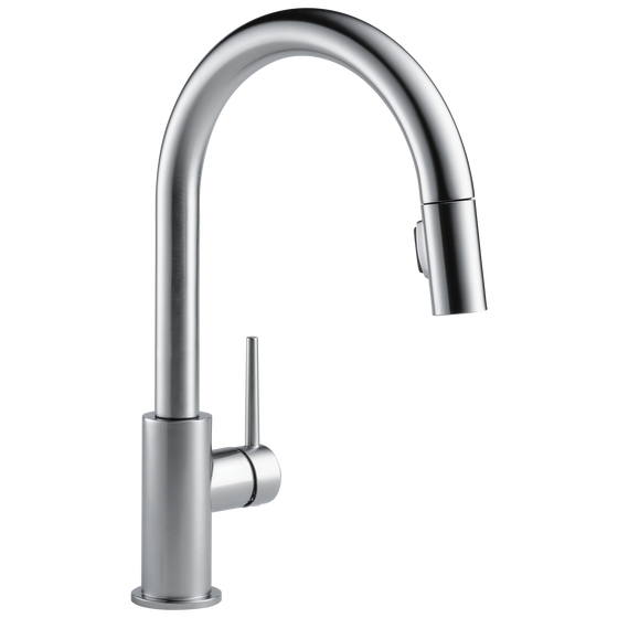 Single Handle Pull-Down Kitchen Faucet in Arctic Stainless 9159-AR-DST ...