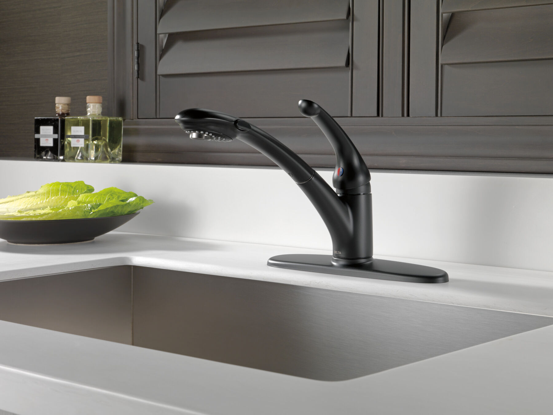 Pull-Out Kitchen Faucet 1L (Recertified) in Matte Black 470-BL-DST-R ...