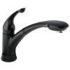 Single Handle Pull-Out Kitchen Faucet in Matte Black 470-BL-DST | Delta ...