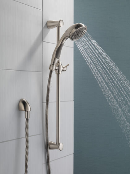 Premium 3-Setting Slide Bar Hand Shower in Stainless 57014-SS | Delta ...