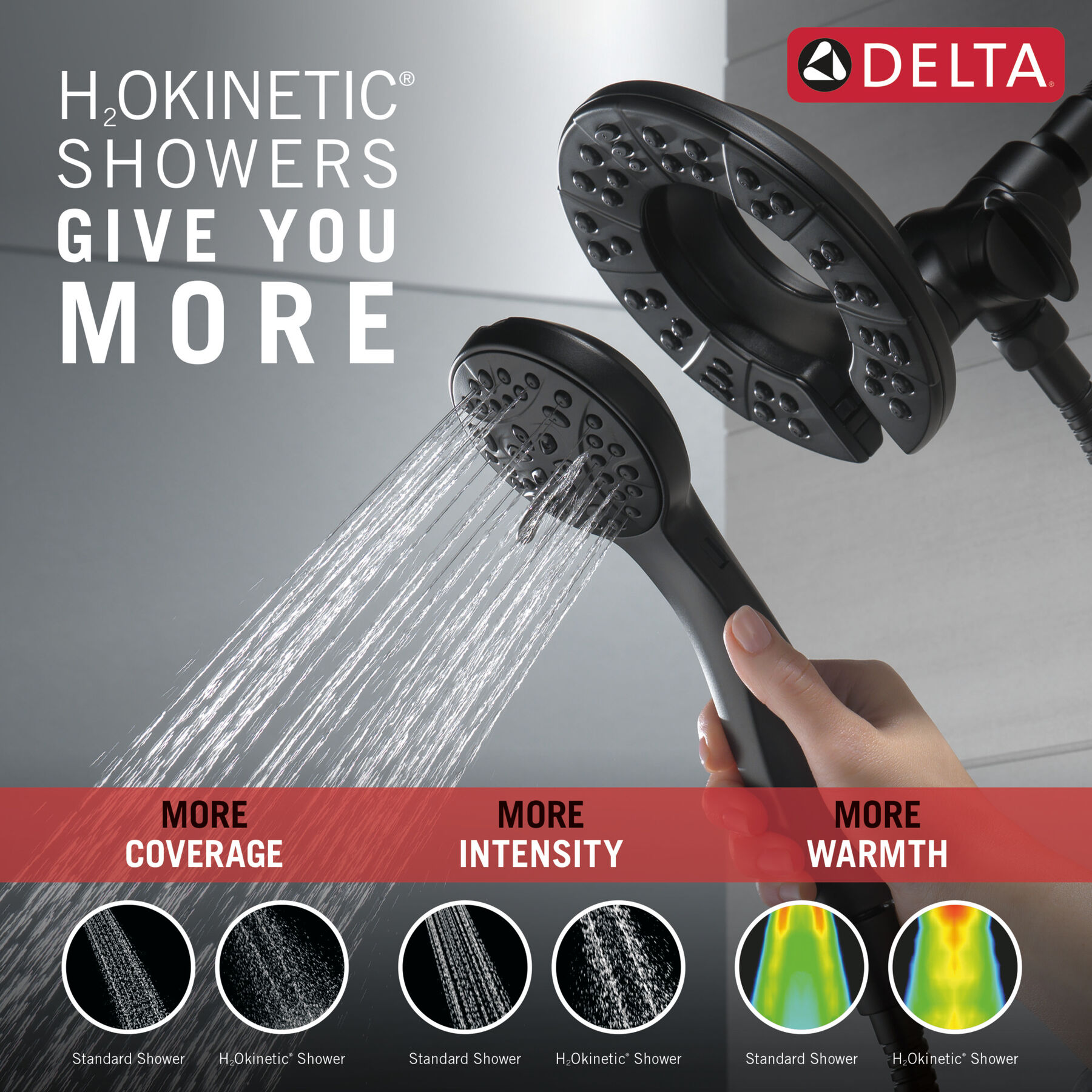 Monitor 17 Series Shower Trim in Matte Black T17233-BL-I | Delta Faucet