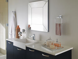 Two Handle Widespread Bathroom Faucet with EZ Anchor® (Recertified) in ...