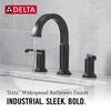 Two Handle Widespread Bathroom Faucet in Matte Black 35588-BL-DST | Delta Faucet