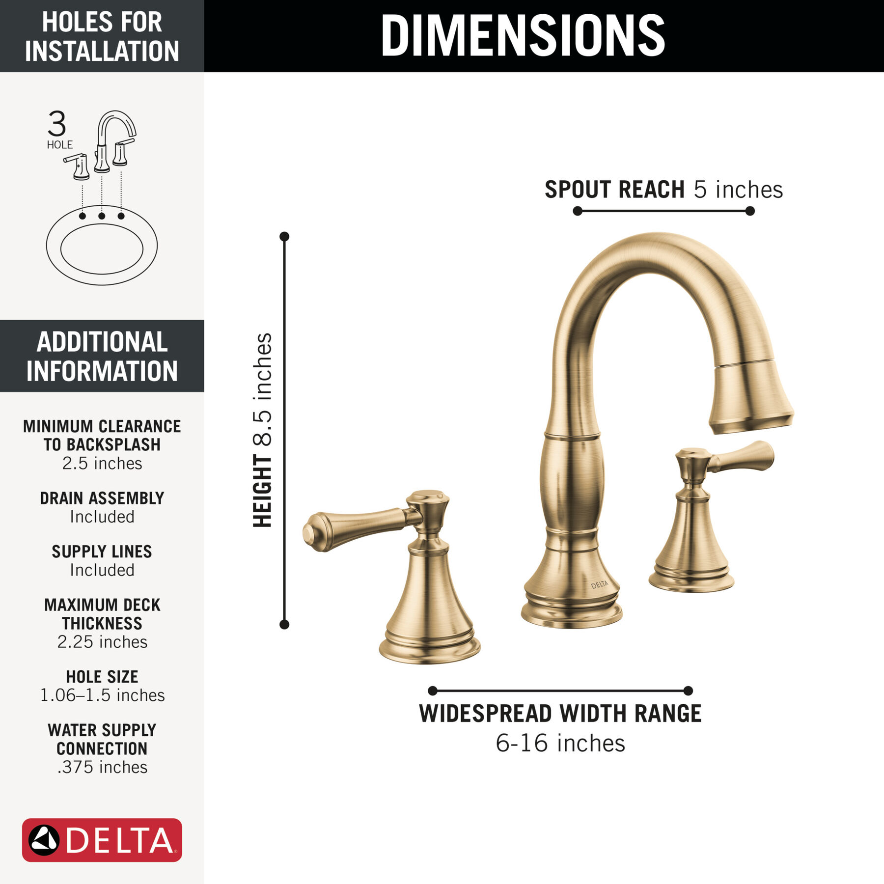 Two Handle Widespread Pull Down Bathroom Faucet (Recertified) in Champagne Bronze 3597-CZPD-DST ...