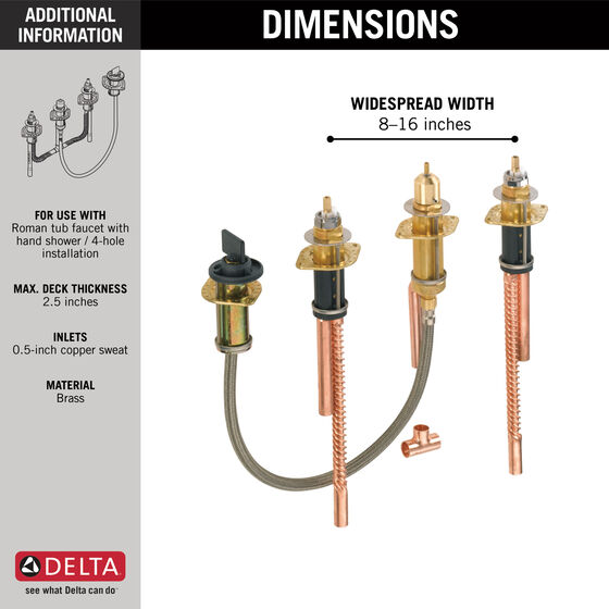 Two Handle Flexible Mount with Hand Shower R4707 | Delta Faucet