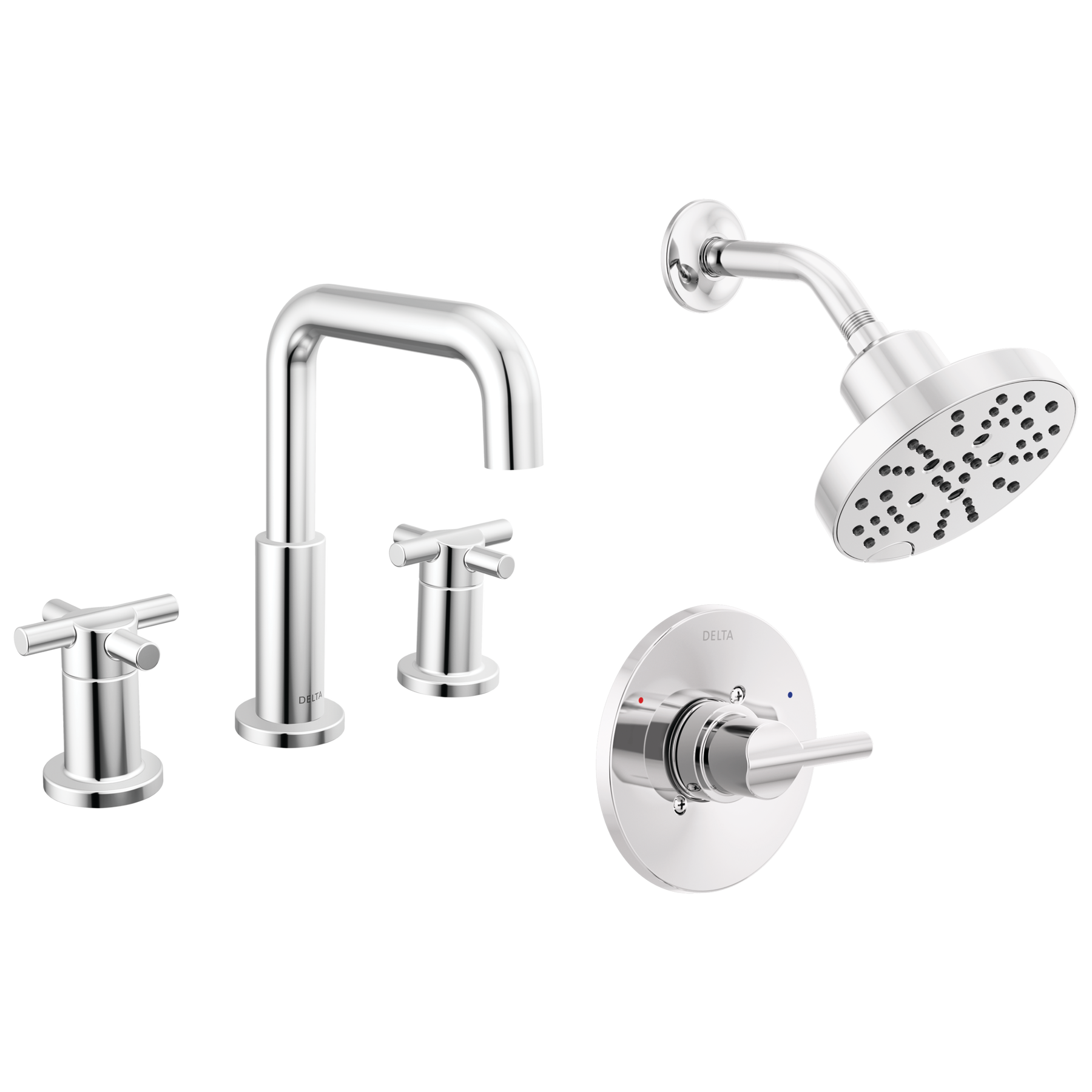 Widespread Lavatory Faucet with Shower Trim Bundle - 14 Series in ...