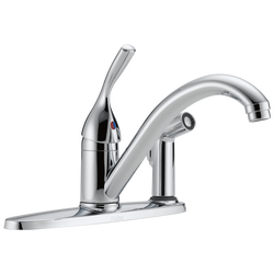 Single Handle Kitchen Faucet with Spray (Recertified) in Chrome 400-DST ...