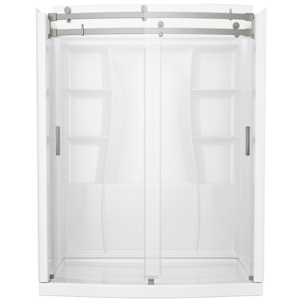 60"x32" Classic 500 Curved Shower Door in Stainless B12565-6032-SS ...