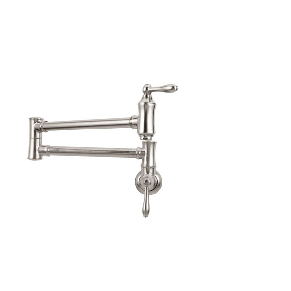 Traditional Wall Mount Pot Filler in Arctic Stainless 1177LF-AR | Delta ...