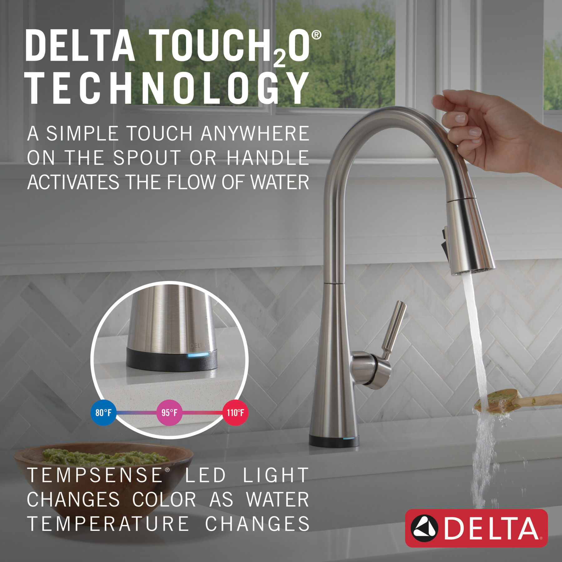 Single Handle Pull-Down Kitchen Faucet with Touch2O® and ShieldSpray ...