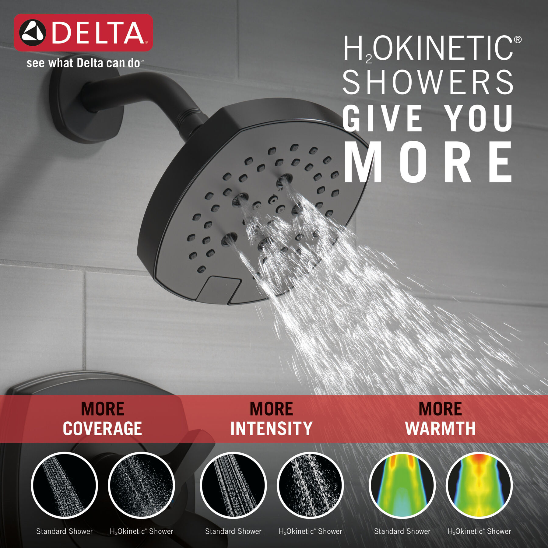 17 Series Shower Only in Matte Black T17276-BL | Delta Faucet