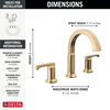 Two Handle Widespread Bathroom Faucet in Lumicoat® Champagne Bronze 35588-CZ-PR-DST | Delta Faucet