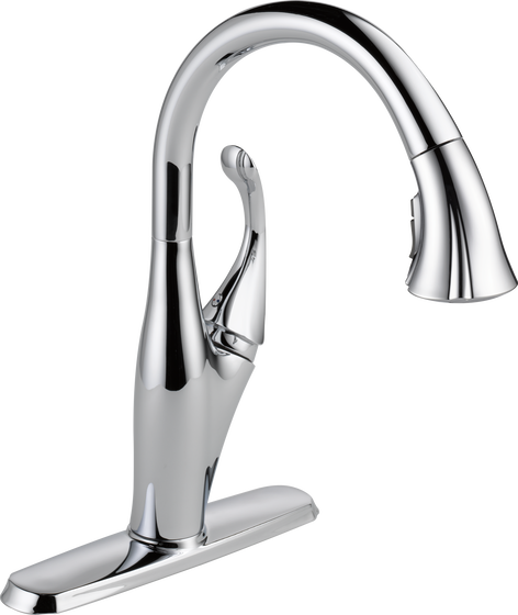 Single Handle Pull-Down Kitchen Faucet with ShieldSpray® Technology in ...