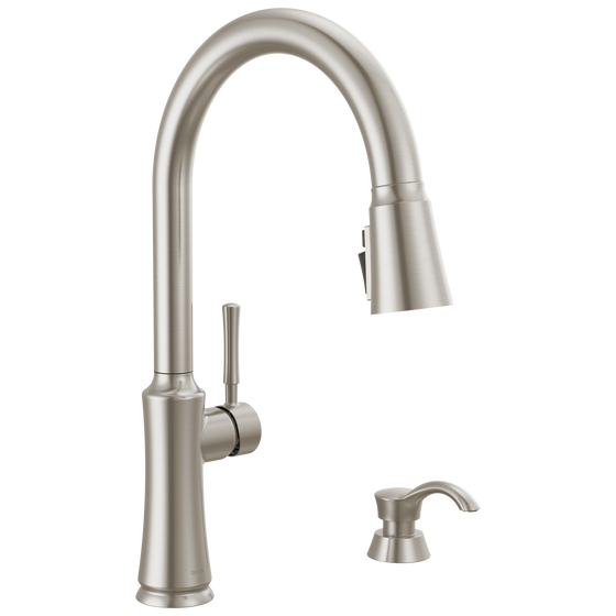 Single Handle Pull-Down Kitchen Faucet with Soap Dispenser and ...