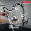 Single Handle Pull-Down Kitchen Faucet in Arctic Stainless 9113-AR-DST ...