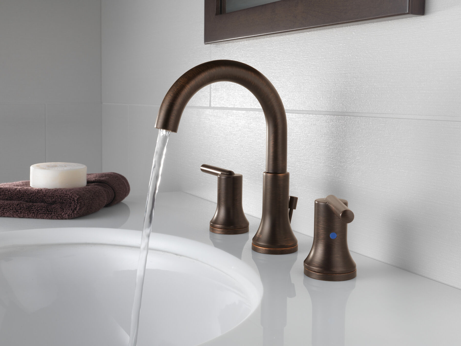 Two Handle Widespread Bathroom Faucet (Recertified) in Venetian Bronze 3559-RBMPU-DST-R | Delta ...