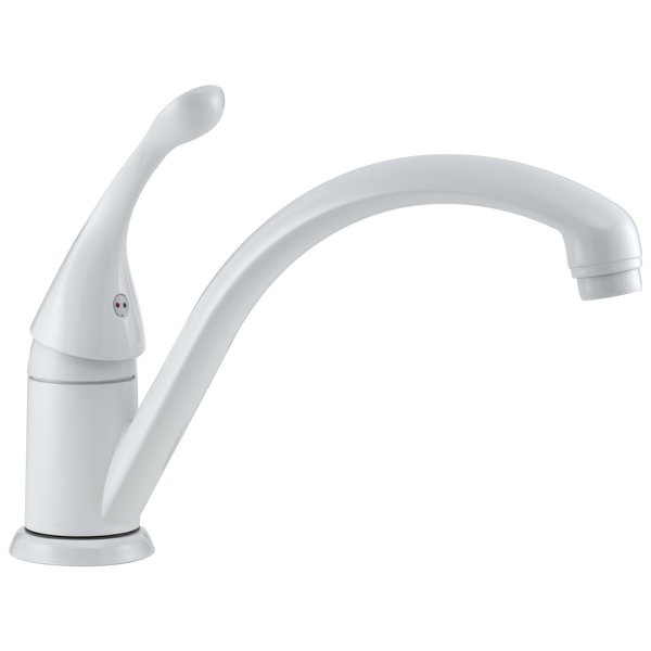 Single Handle Kitchen Faucet in White 141-WH-DST | Delta Faucet