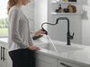 Single Handle Pull-Down Kitchen Faucet in Matte Black 19868LF-BL ...