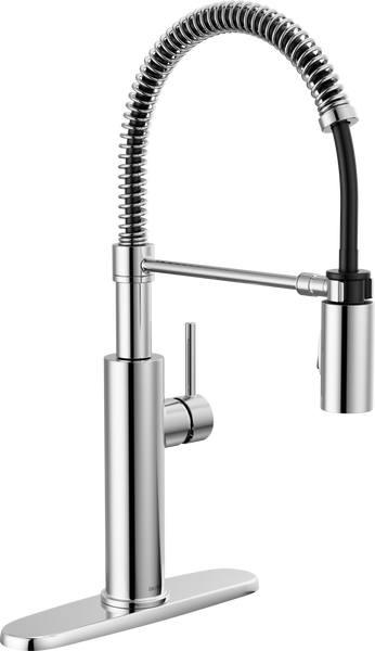 Single-Handle Pull-Down Spring Kitchen Faucet in Chrome 18803-DST ...