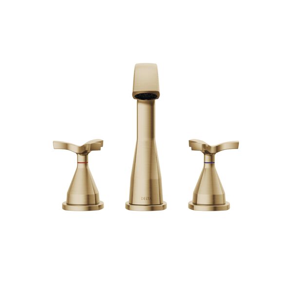 Two Handle Widespread Bathroom Faucet in Lumicoat® Champagne Bronze 357766-CZ-PR-MPU-DST | Delta ...
