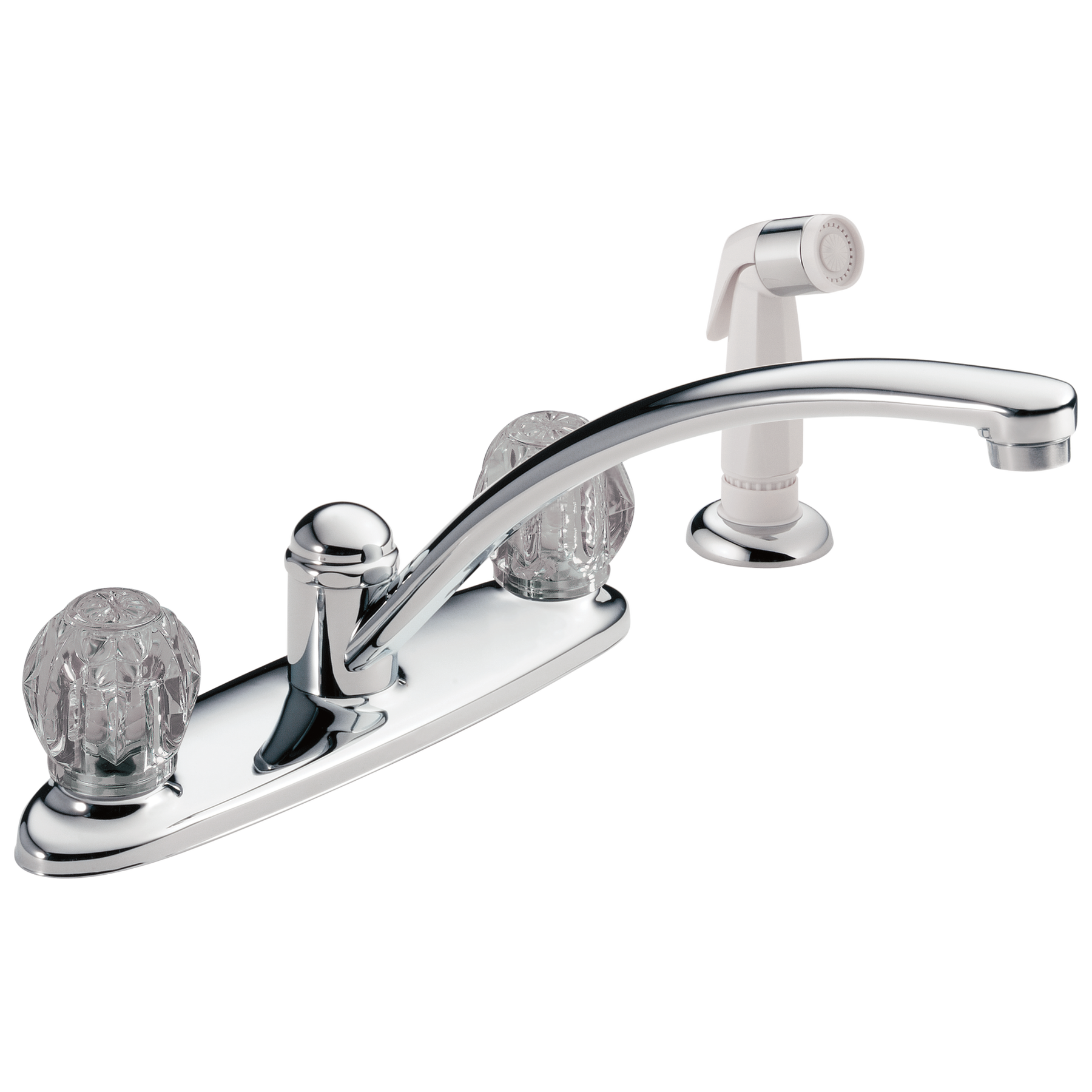 Two Handle Kitchen Faucet with Spray in Chrome B2412LF | Delta Faucet