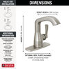 Single Handle Bathroom Faucet in Lumicoat® Stainless 576-SS-PR-MPU-DST ...