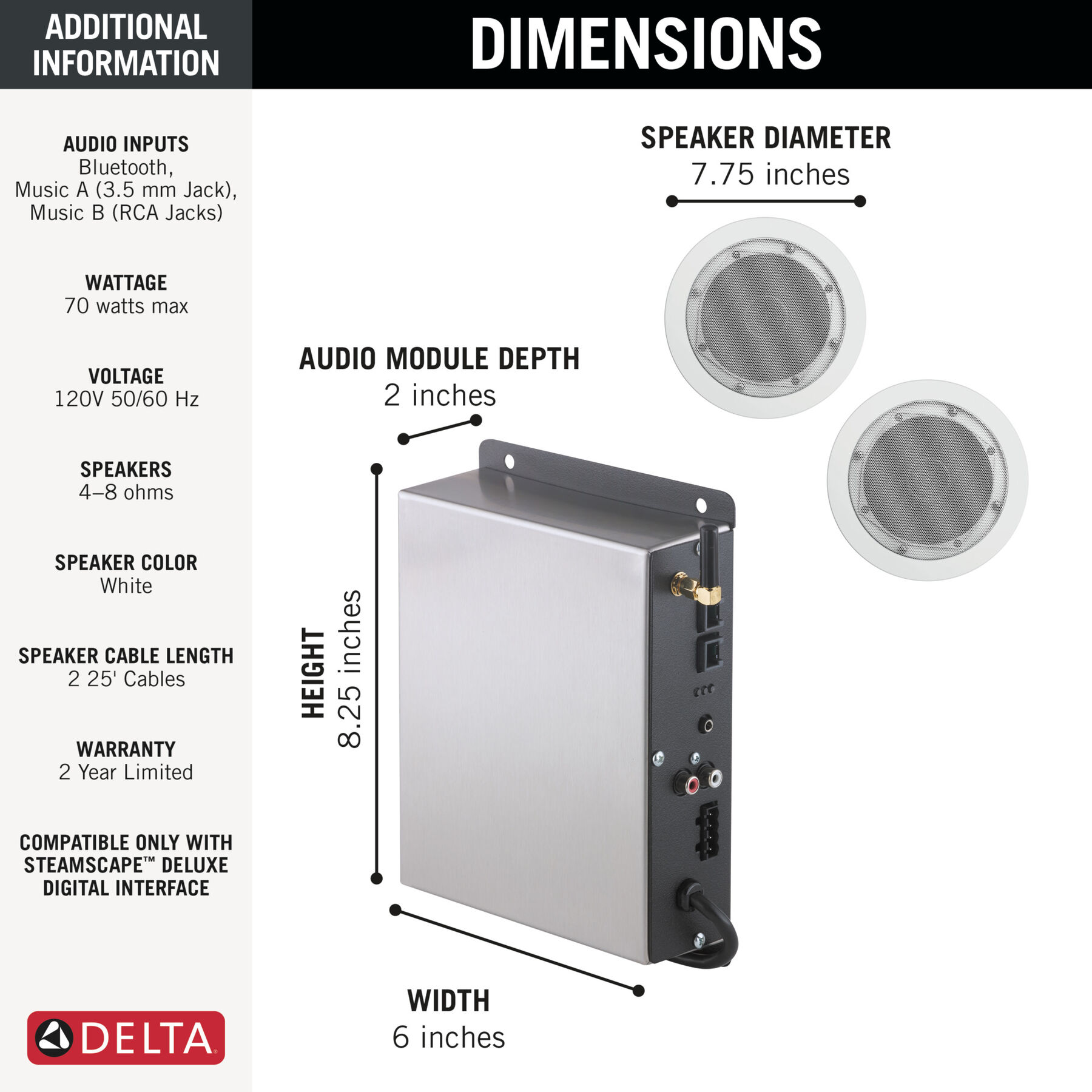 Audio Speaker System 5SP-MU-3 | Delta Faucet