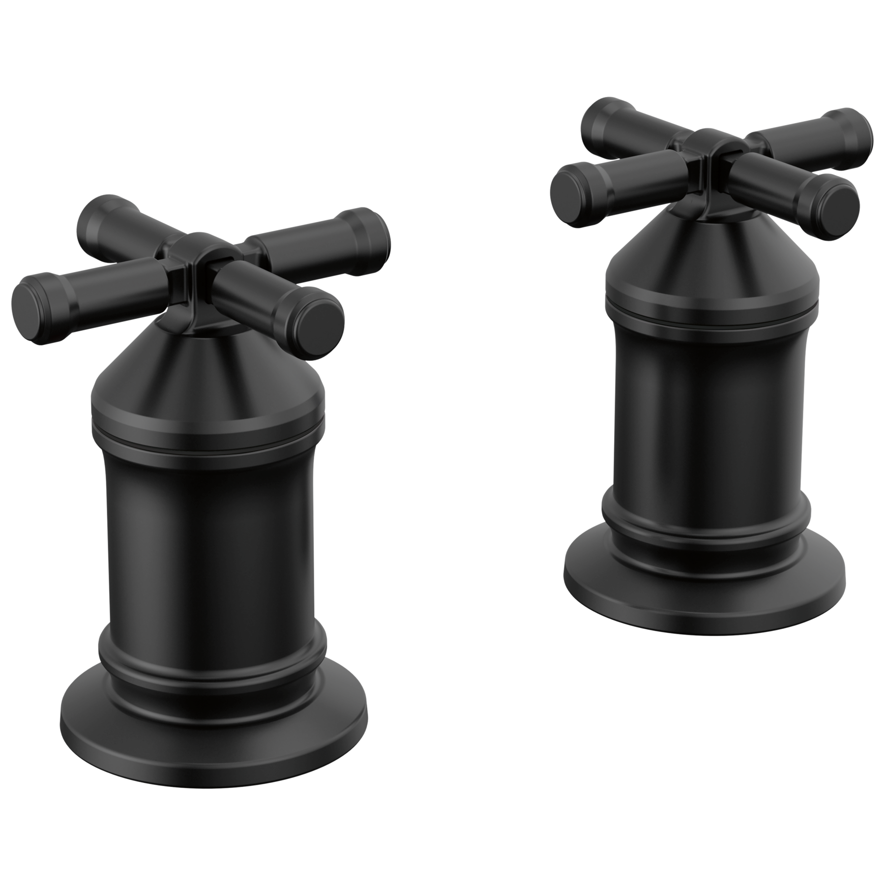 2 Handle Roman Tub handle Kit-Cross in Matte Black H599BL | Delta Faucet