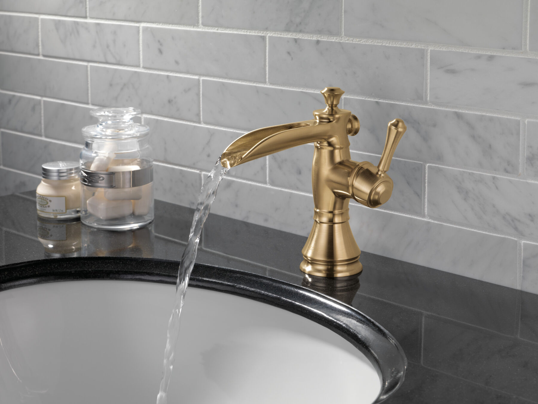 Single Handle Channel Bathroom Faucet in Champagne Bronze 598LF-CZMPU ...