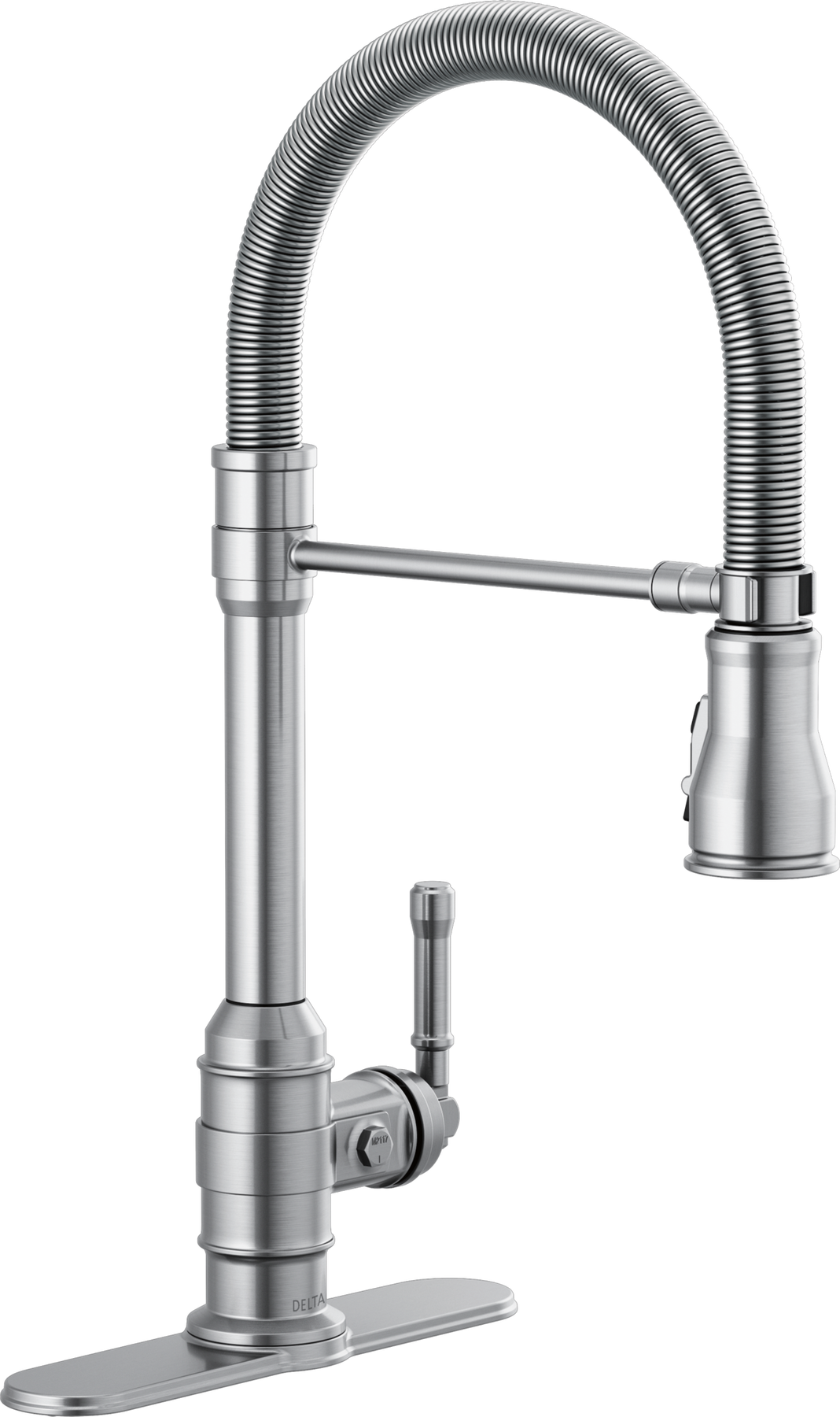 Single Handle Pull-Down Kitchen Faucet With Spring Spout in Arctic ...