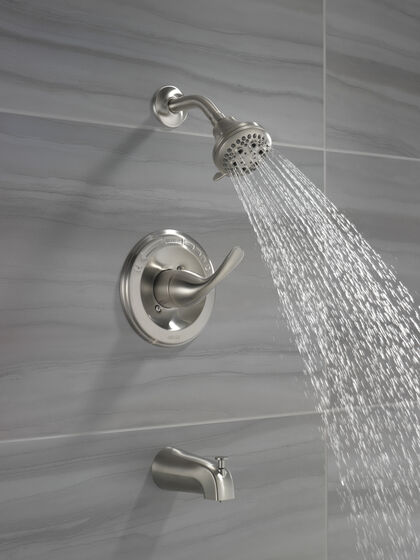 Tub/Shower Trim 1L 13S (Recertified) in Stainless T13420-SS-R | Delta ...