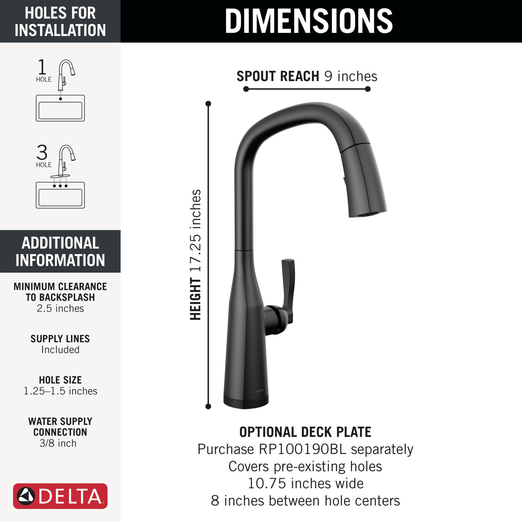 Touch2O® Technology Kitchen Faucet with Touchless Technology in Matte ...